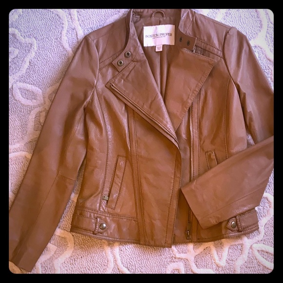 Boston Proper | Jackets & Coats | Boston Proper Leather Jacket | Poshmark